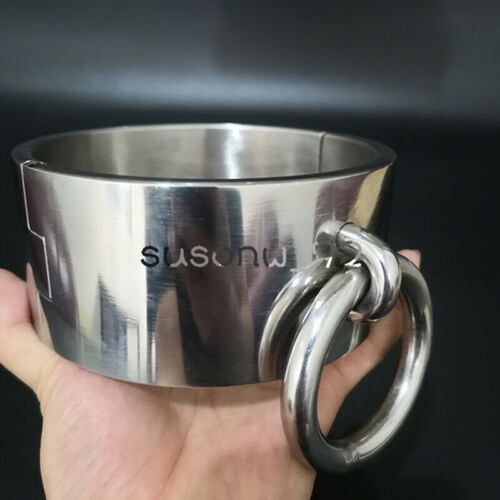 Stainless Steel Heavy Height 6cm Male/Female Big Rings Neck Restraint ...
