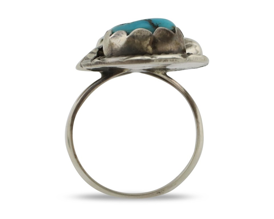 Navajo Ring 925 Silver Sleeping B Turquoise Signed SC C80s | eBay