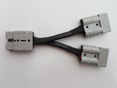 Anderson plug (GENUINE) Double Adaptor 12v 50amp 6mm cable **TRACKING ...