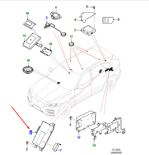 JAGUAR F-PACE X761 Telematics Control Unit T4K13949 NEW GENUINE | eBay