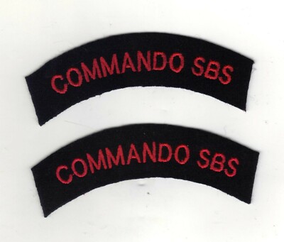 SPECIAL BOAT SERVICE COMMANDO SBS SHOULDER TITLES WW2 REPRODUCTIONS ...