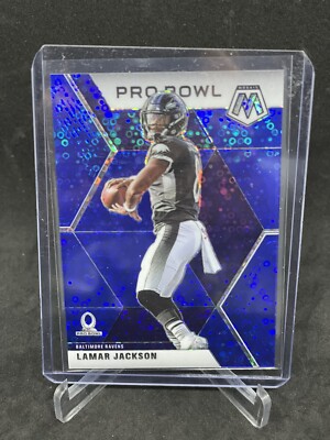 2020 Mosaic Lamar Jackson No Huddle Blue Pro Bowl #251 Baltimore Ravens ...