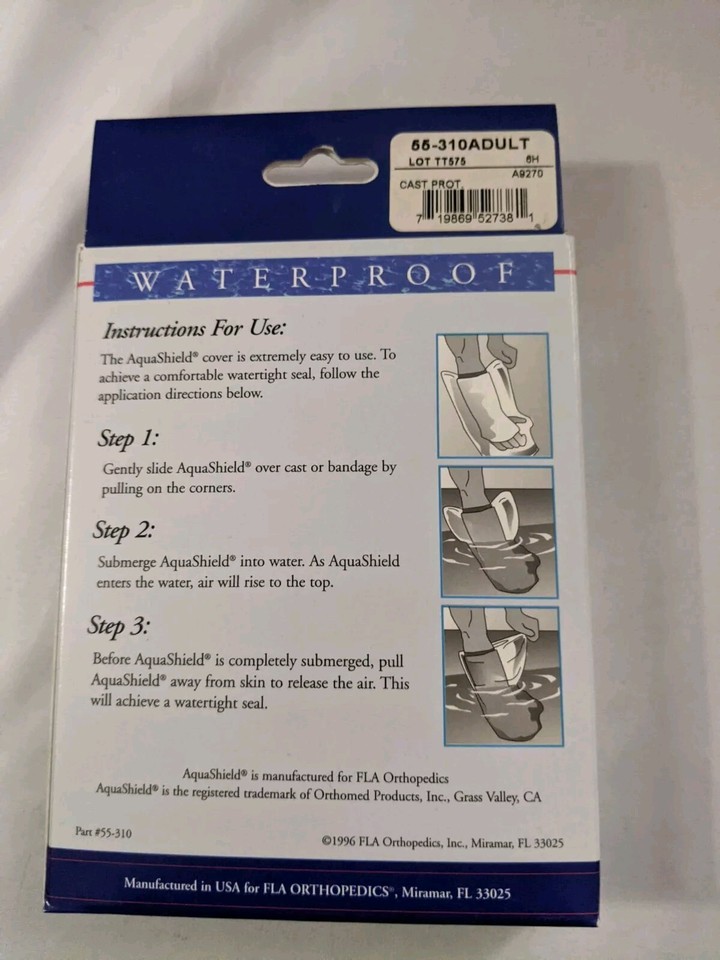 FLA Orthopedic Adult WATERPROOF AQUASHIELD ~ Arm Cast & Bandage ...