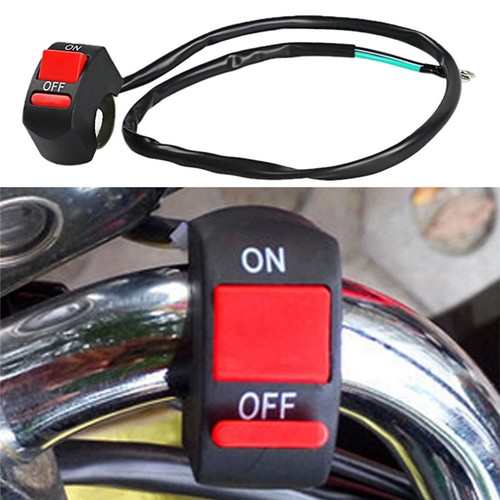 Universal Handlebar Motorcycle Switch ON-OFF Button LED Angel Eye Light ...