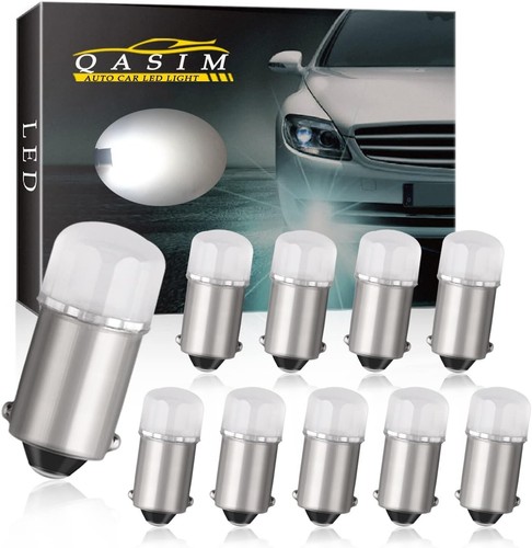 LED Bayonet Bulbs BA9 BA9S 12V DC White 10-Pack for Exterior and ...