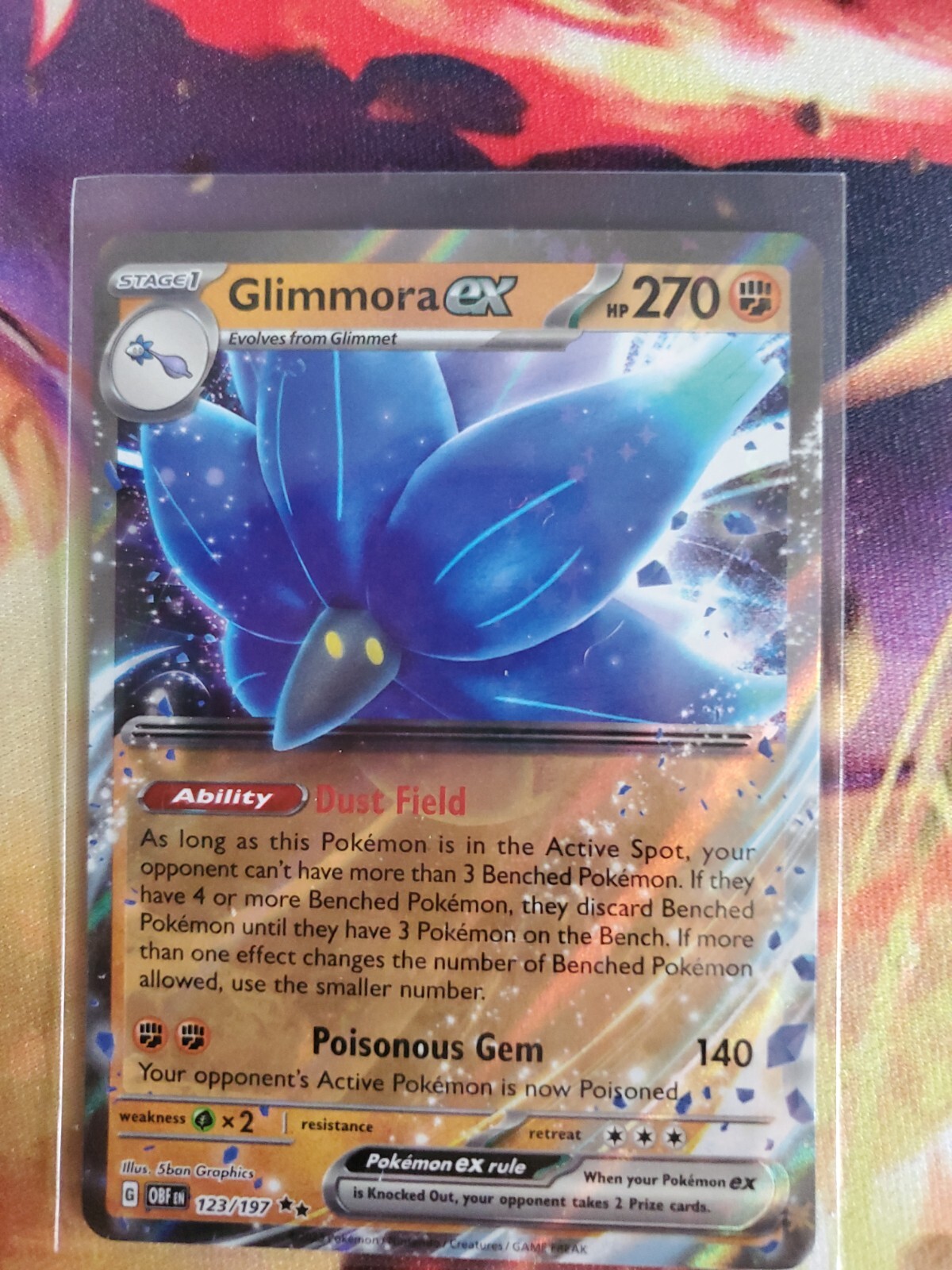 Glimmora ex Double Rare - 123/197 Obsidian Flames- Pokemon TCG - Mint ...