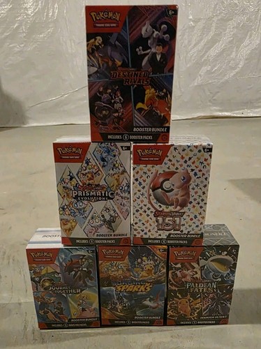 Pokemon TCG Booster Bundles Assortment: Prismatic, 151, DRI, SSP, JTG ...