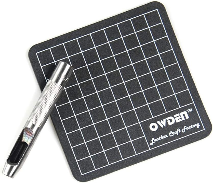 9 Pieces Hollow Punch Set 1/8"-1/2" with A Free Cutting MAT, Leather ...