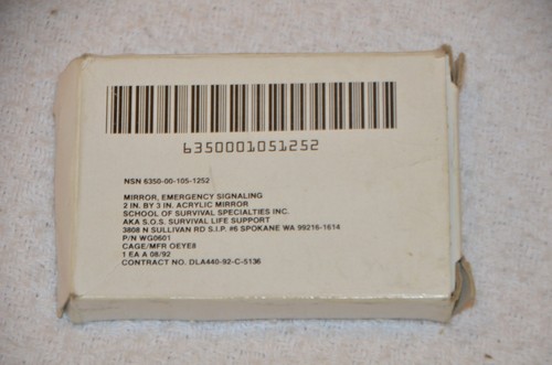 Military Emergency Survival Signal Mirror NIB NSN 6350-00-105-1252 | eBay