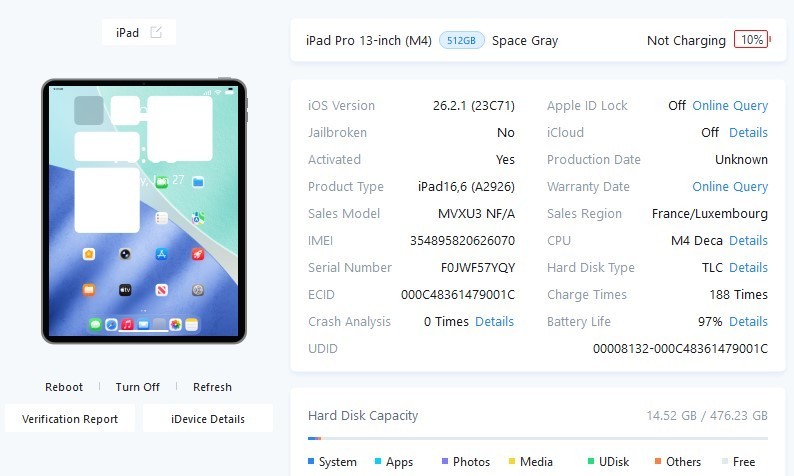 DAMAGED -Apple -iPad Pro 13" M4 -Cellular - 512GB -Black -A2926 | eBay
