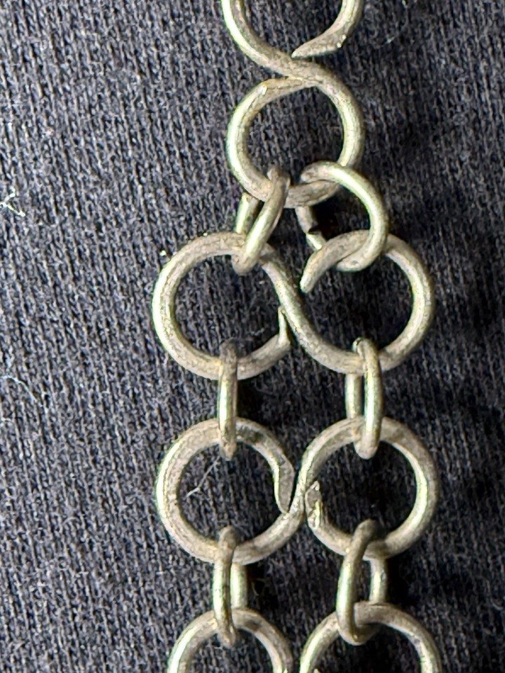 Handmade S-Link Chain Necklace w/ Dangling Circles 32" NOS Vintage ...