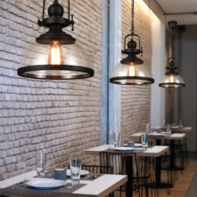 Glass Pendant Light Kitchen Lamp Bar Chandelier Lighting Modern Ceiling ...