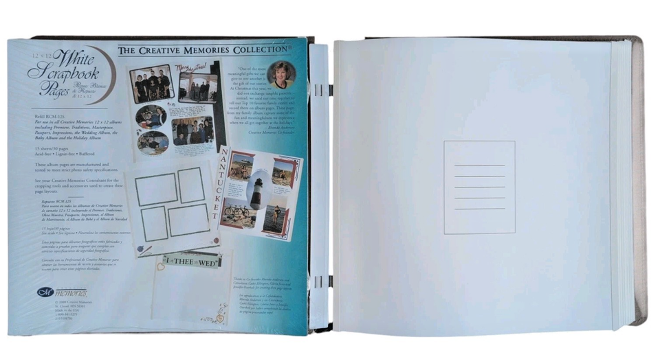 Creative Memories Tapestry Travel Passport Scrapbook Album 12x12 w ...