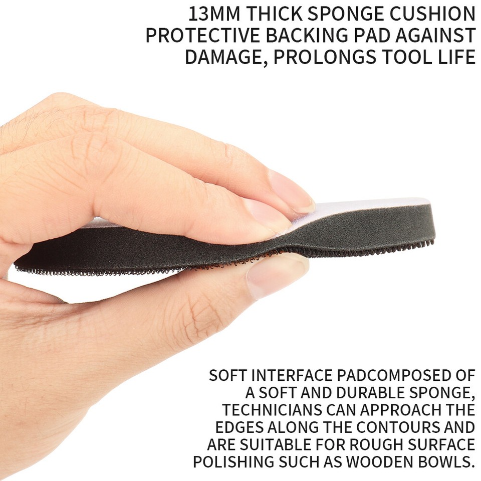 125mm 5 inch Soft Interface Pad Hook Loop Foam Disc Protecting Sanding ...