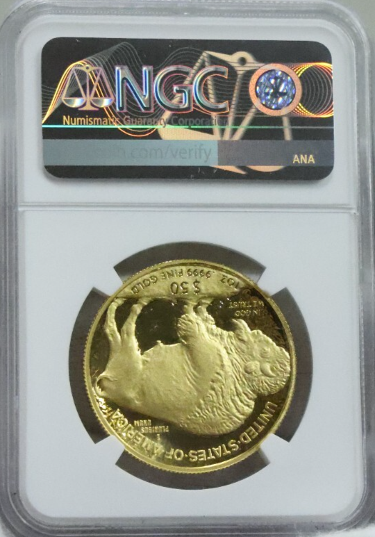 2021 W US Buffalo Proof .9999 Gold 1 oz $50 NGC PF70 Ultra Cameo Moy ...