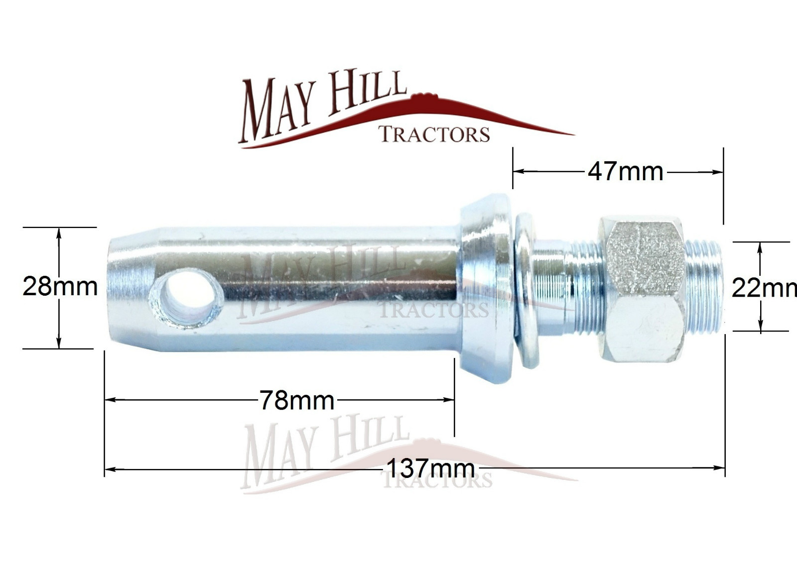ONE PAIR - Tractor Lower Link Implement Mounting Pin (Cat. 2) | eBay UK