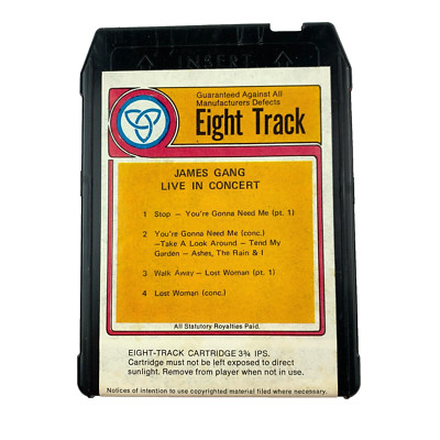 James Gang Live In Concert 8-Track Tape 406 Untested | eBay