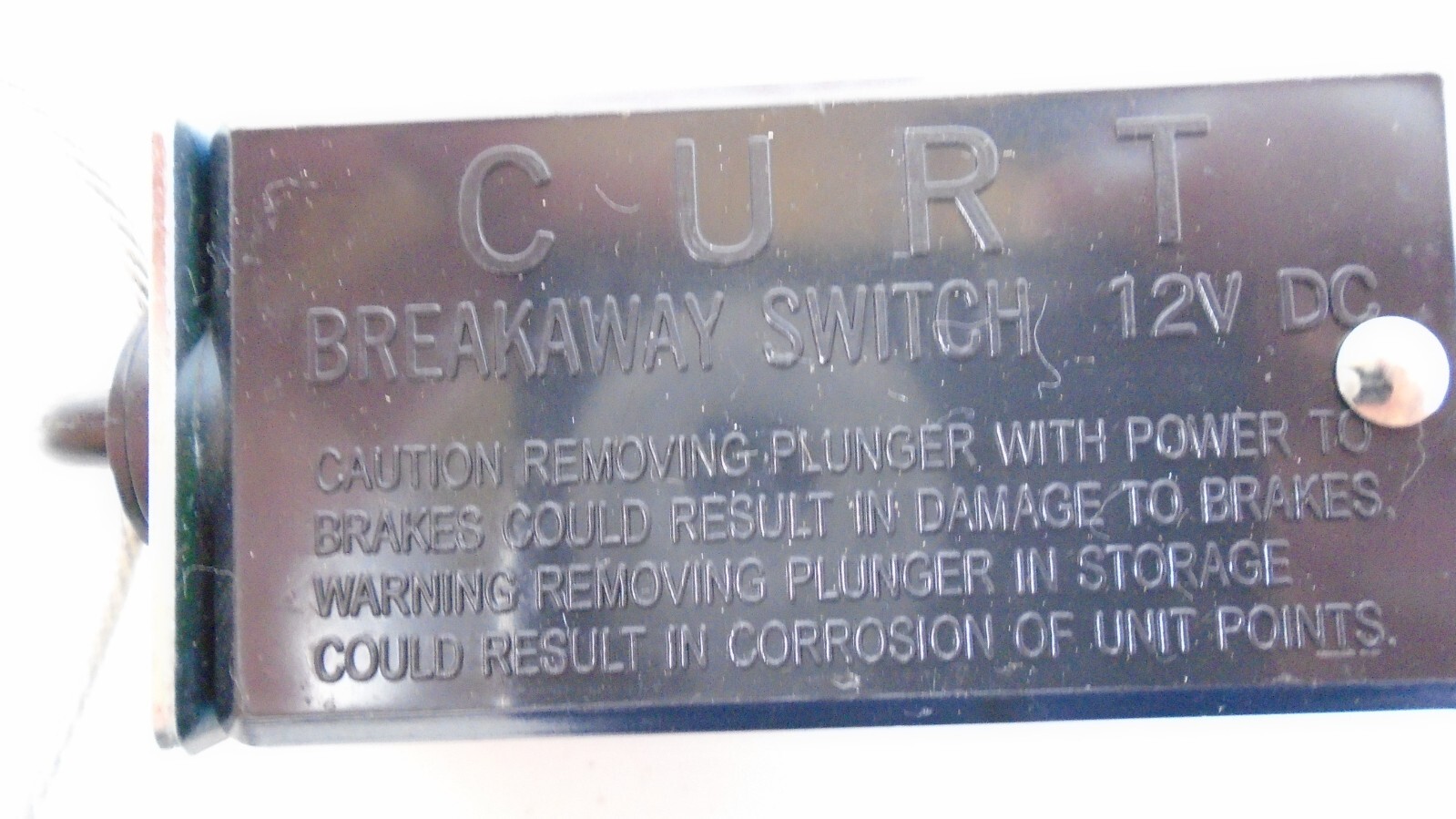 Curt Trailer breakaway Switch with 48" Cable & Bracket 1-3 Axles | eBay