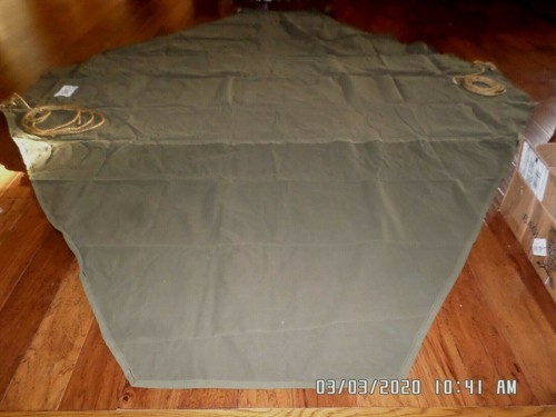 U.S ARMY CANVAS COVER GENERAL PURPOSE TENT COVER STORAGE TARP FLOOR ...