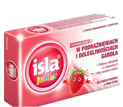 ISLA JUNIOR 20 PASTILLEN KINDER 4+ HALSSCHMERZEN Heiserkeit KEHLKOPF ...