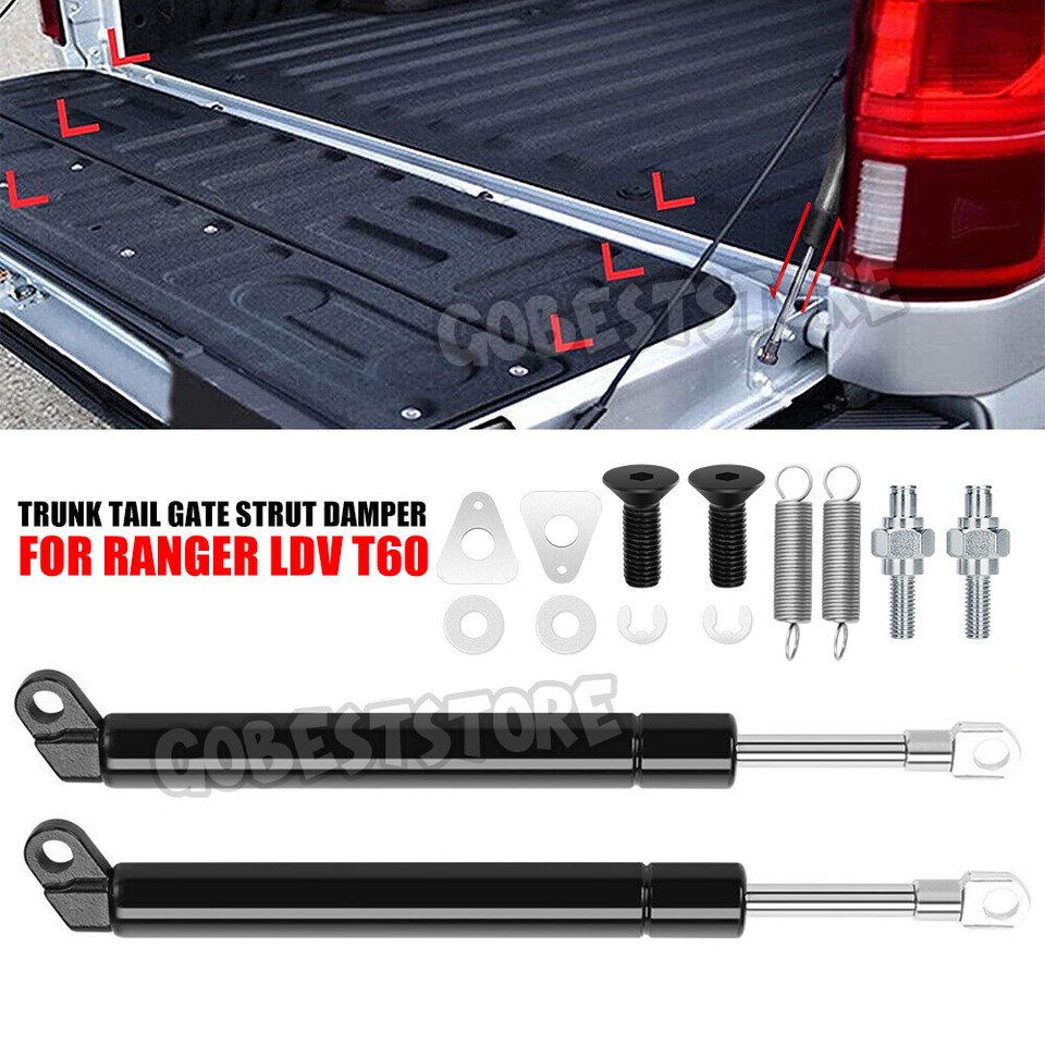 1 Pair Safety Easy Up Slow Down Tailgate Struts For Ford Ranger LDV T60 ...