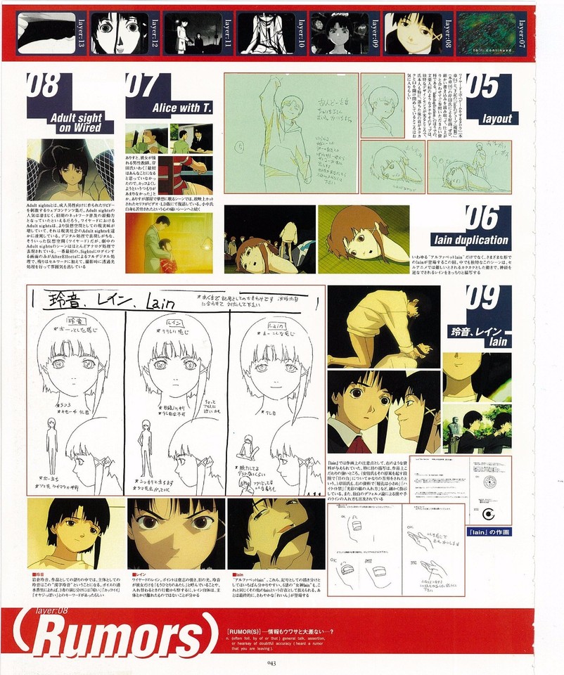 lain 'visual experiments lain' illustration art book | eBay