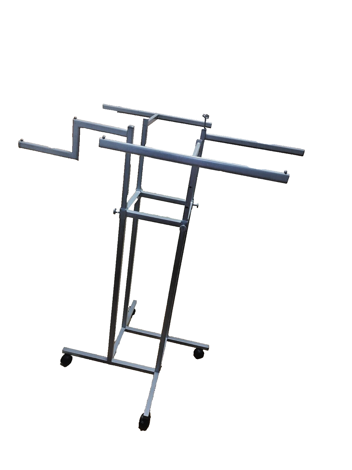 4 WAY STRAIGHT ARM CLOTHES RAIL HEAVY DUTY SHOP DISPLAY GARMENT RACK ...