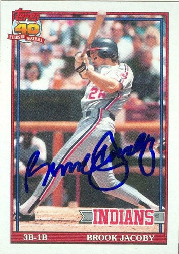 Brook Jacoby autographed baseball card (Cleveland Indians) 1991 Topps #47 | eBay