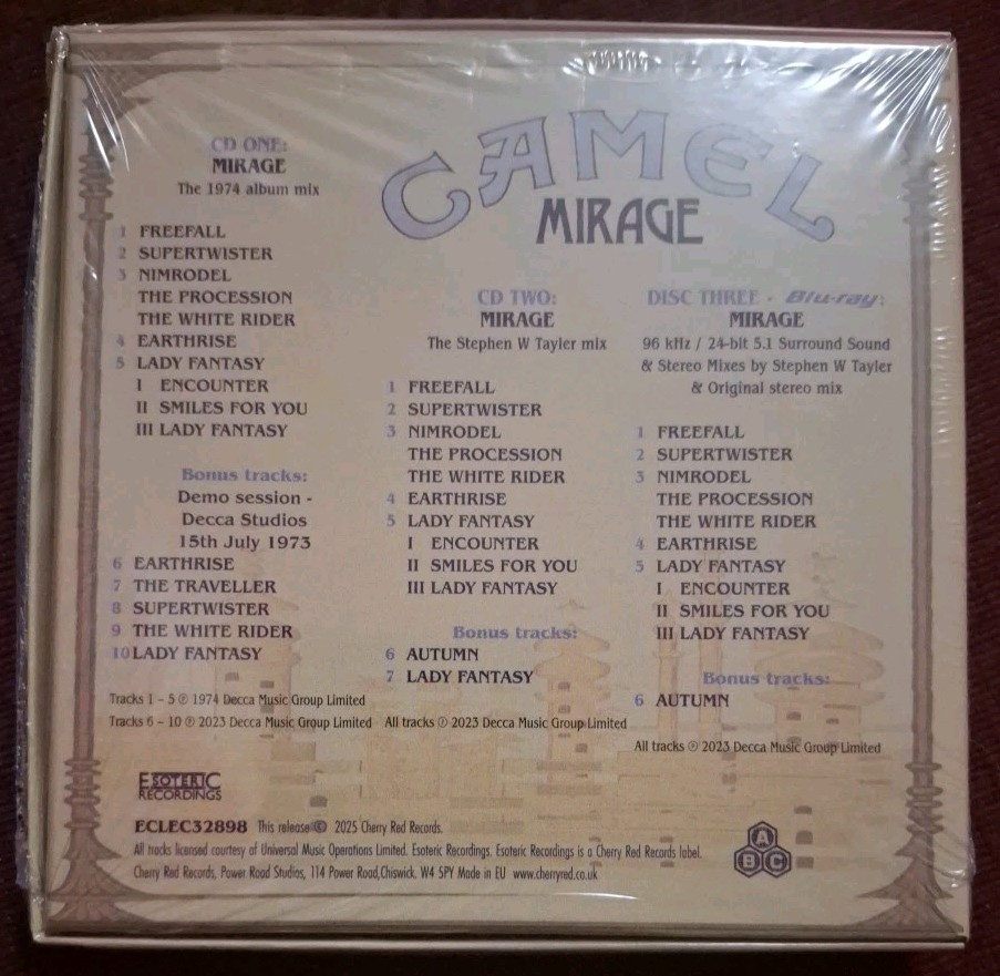 Camel-Mirage [Remastered] New 2xCD/Blu-Ray-Boxset-Esoteric/Cherry Red 2025 Prog | eBay UK