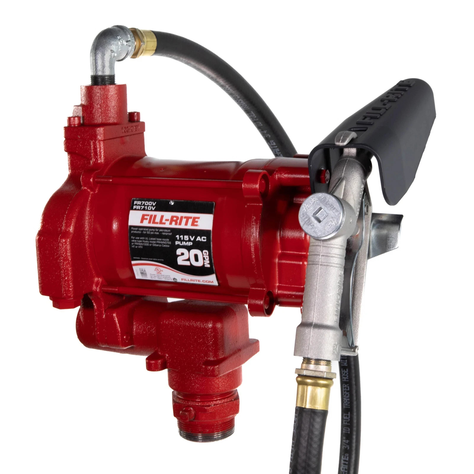 Fill-Rite FR700V 115V 20 GPM Fuel Transfer Pump w/Discharge Hose ...
