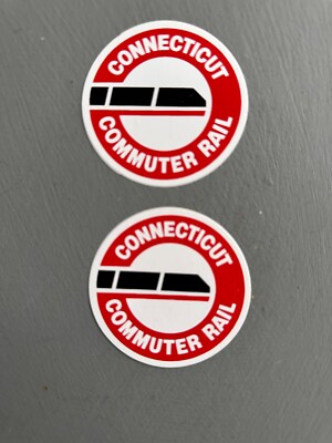 2 VTG. CONNECTICUT COMMUTER RAIL STICKERS/DECALS SHORE LINE EAST ...