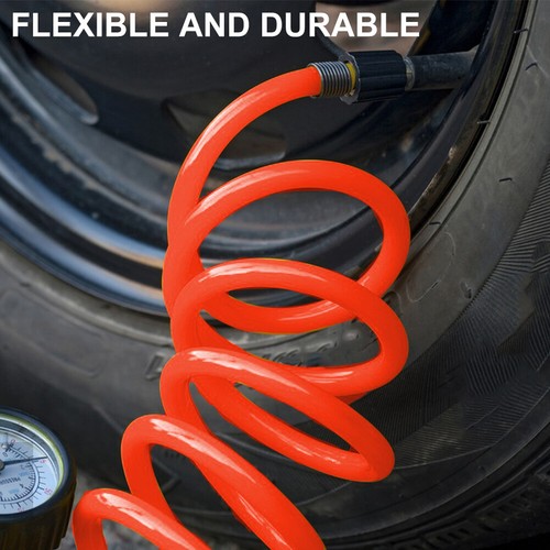 6m Spring Pneumatic With Bend Restrictor PU Air Hose Quick Coupler Cap ...