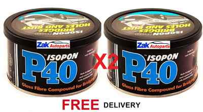 X2U-POL Davids Isopon P40 Fibre Glass Body Filler Compound Car Body ...
