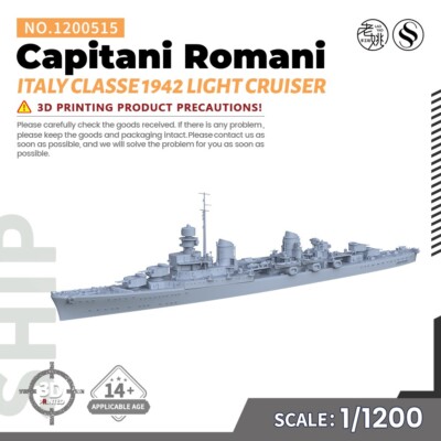 SSC1200515 1/1200 Military Model Italy Capitani Romani Classe 1942 ...
