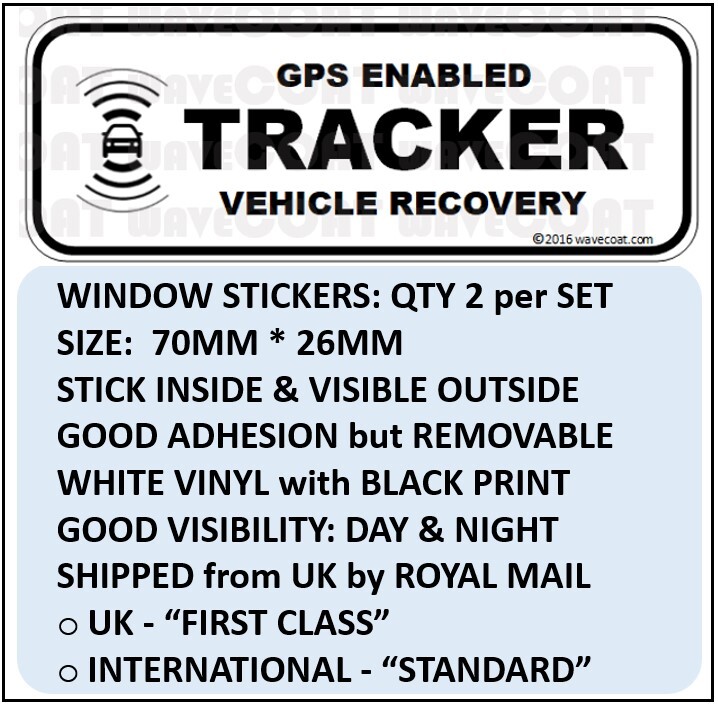 2 x WINDOW WARNING STICKERS INTERNAL GPS TRACKER OBD PORT DISABLED ...