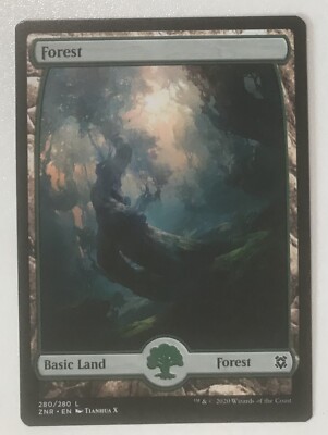 FOREST 280 Zendikar Rising ZNR MTG Magic NM full art basic land | eBay