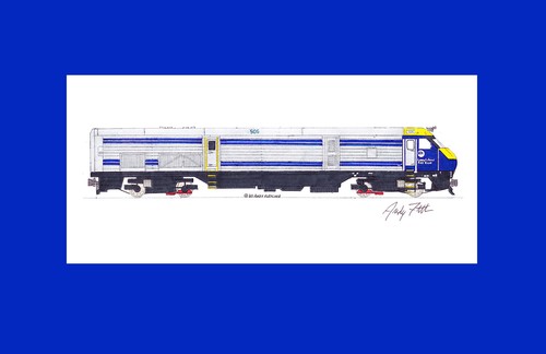 Long Island Rail Road DM30AC #506 11"x17" Matted Print Andy Fletcher ...