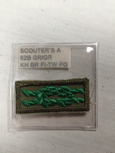 Scouter's Training Award khaki Gauze plastic back BSA Knot Patch | eBay