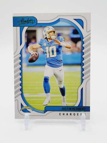 Justin Herbert Green Parallel 2022 Panini Absolute #87 LA Chargers (SP ...