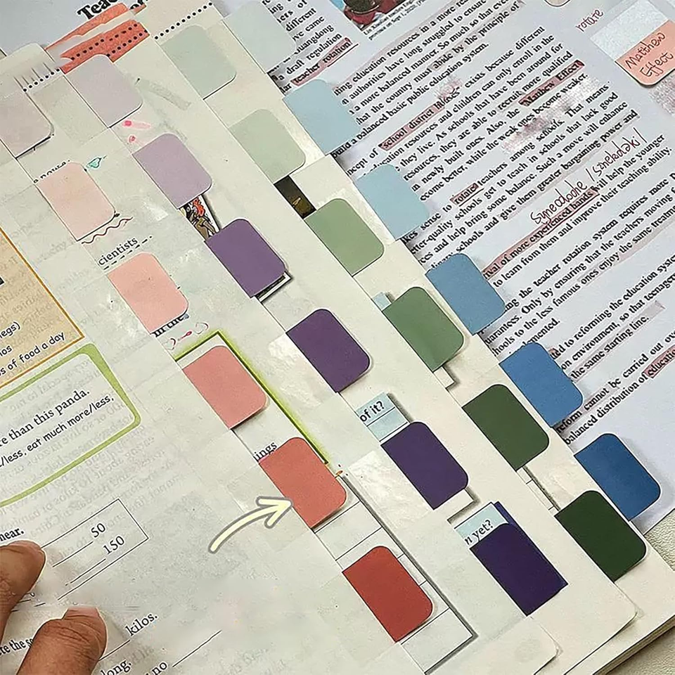 Book Tabs 480 PCS Annotation Tabs Transparent Sticky Notes Tabs for ...
