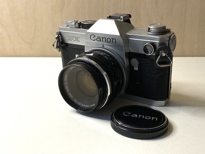 Vintage Canon FX 35mm SLR 1964 Film Camera + 50mm F1.8 FL Breechblock ...