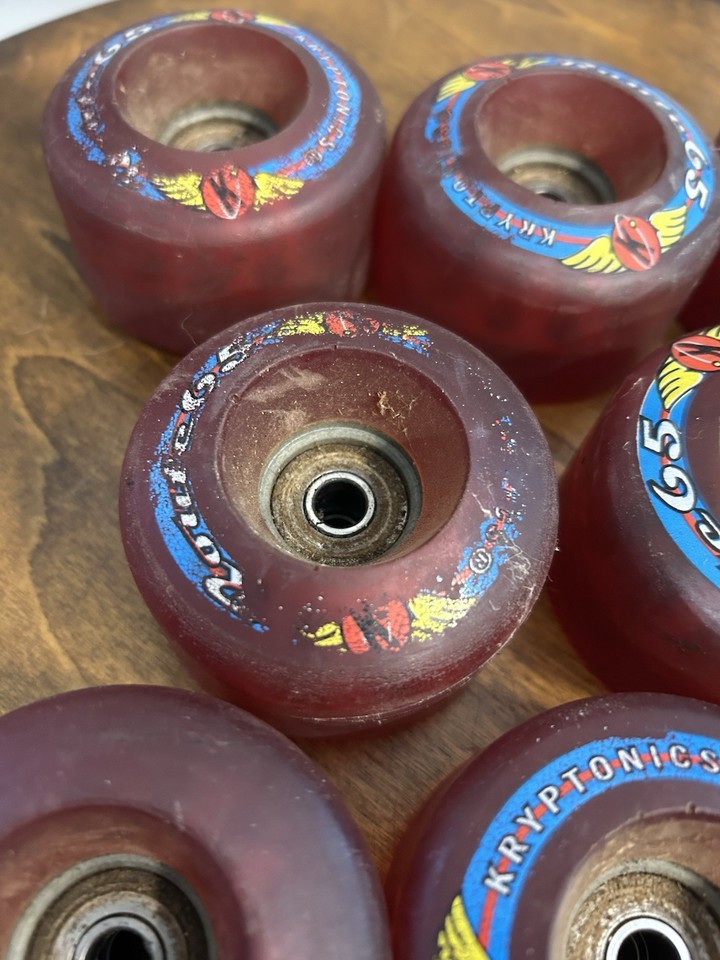 Kryptonics Route 65 skateboard roller skate outdoor wheels Red 8 pack ...