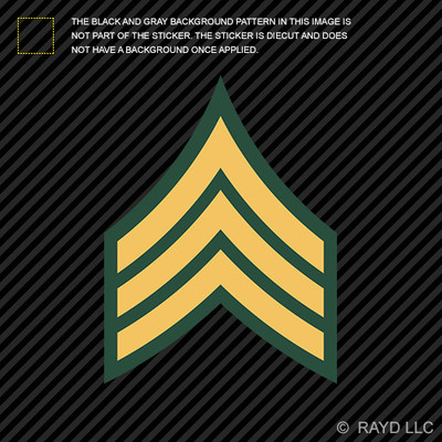 Army Rank Sergeant Sticker Die Cut Decal Self Adhesive Vinyl insignia ...