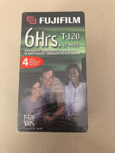 FUJI FILM T-120 EP MODE VHS VIDEO Cassette Tape Extended Play Lot Of 4 ...