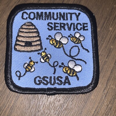 Community Service Bees Beehive Girl Scout Patch Badge | eBay