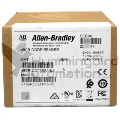 2022 Allen Bradley 48CR-CC77RAF-E8 /A Code Reader 48CR Surplus SEALED ...