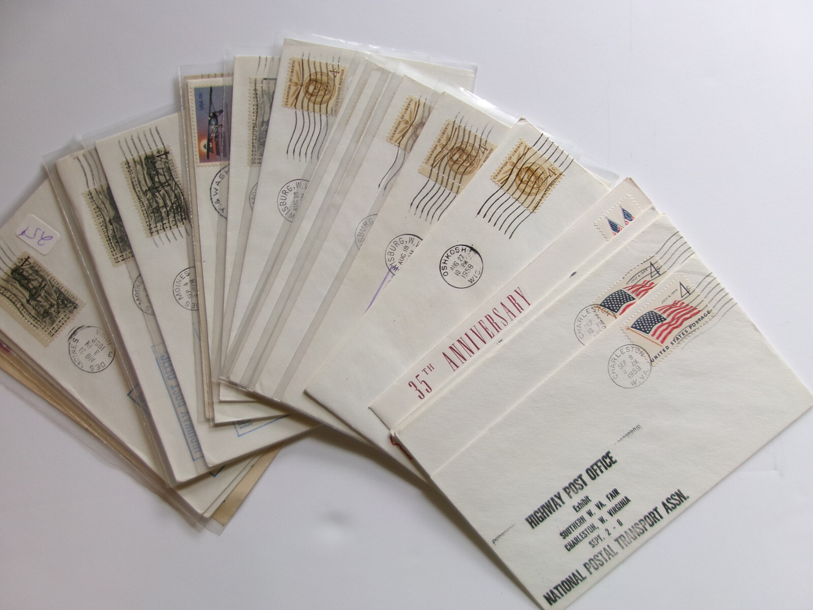 22pc 1950s HPO HIGHWAY POST OFFICE EVENT CACHET STAMP COVERS FIRST TRIP ...