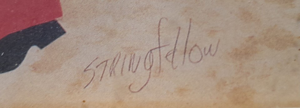 ALLEN STRINGFELLOW(1923-2014) AFRICAN AMERICAN FOLK ART PRINT ...