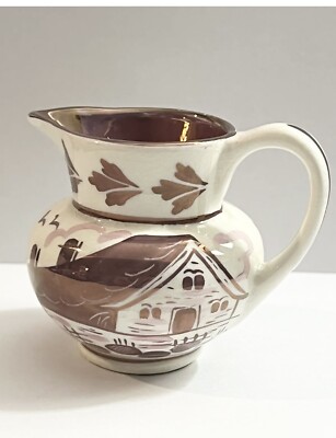 Old Castle Small Sunderland Lustre Pitcher 2-1/2’ Tall Made In England ...