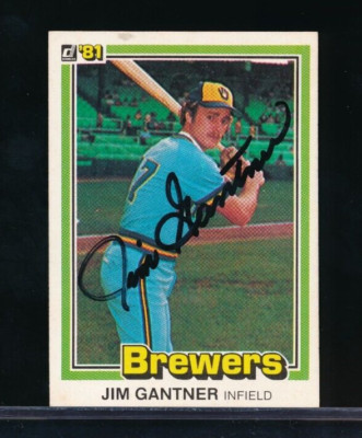 1981 Donruss #204 Jim Gantner signed auto autograph tough clean sig | eBay